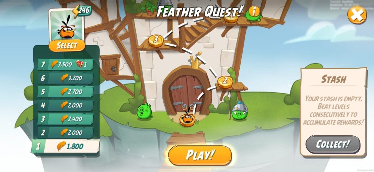 Climb the Castle and Collect Feathers in Feather Quest! | Angry Birds