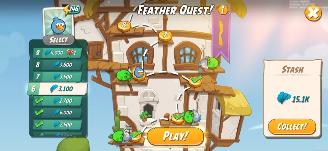 Climb the Castle and Collect Feathers in Feather Quest! | Angry Birds